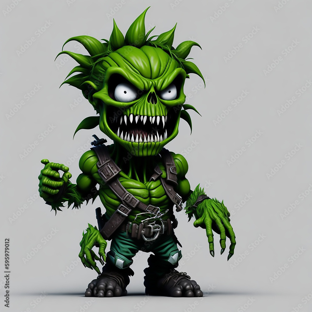 Cartoon Zombie Character - Generative AI, üretken, yapay zeka Stock ...
