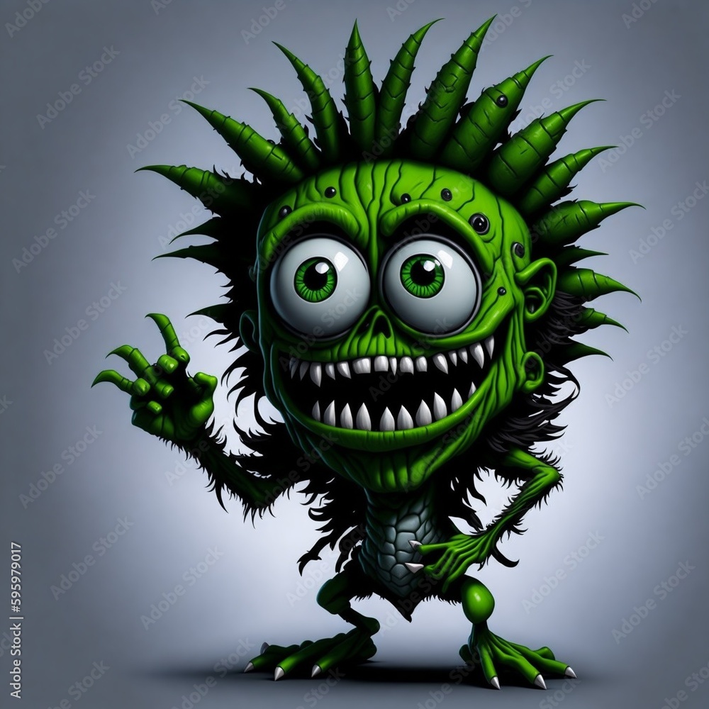 Cartoon Zombie Character - Generative AI, üretken, yapay zeka Stock ...