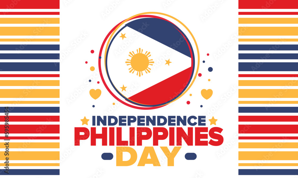 Vektorová grafika „Philippines Independence Day. Celebrated annually on ...