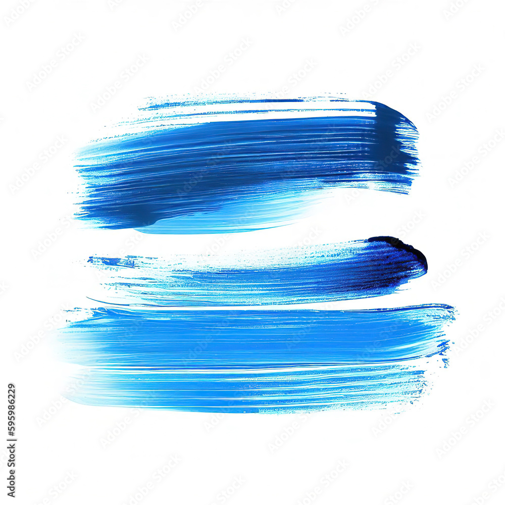 Blue brush stroke and texture. Grunge vector abstract hand - painted ...