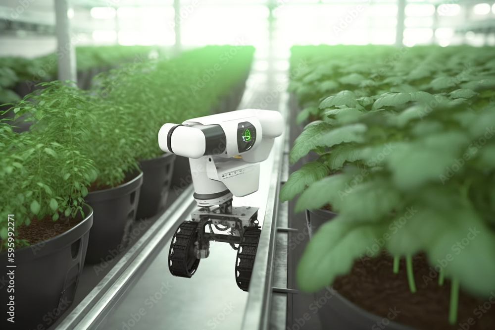 Smart Robotic Farmers Revolutionizing Agriculture. created with ...