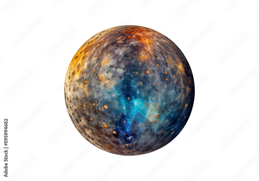 Planet Mercury on transparent background, created with generative AI ...