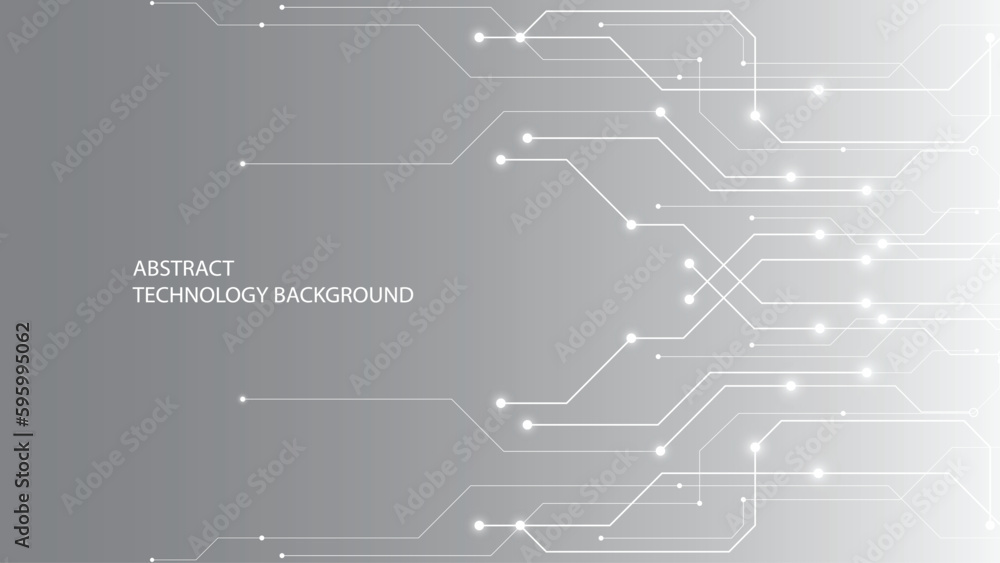 Gray and white technology background image Line design for ...