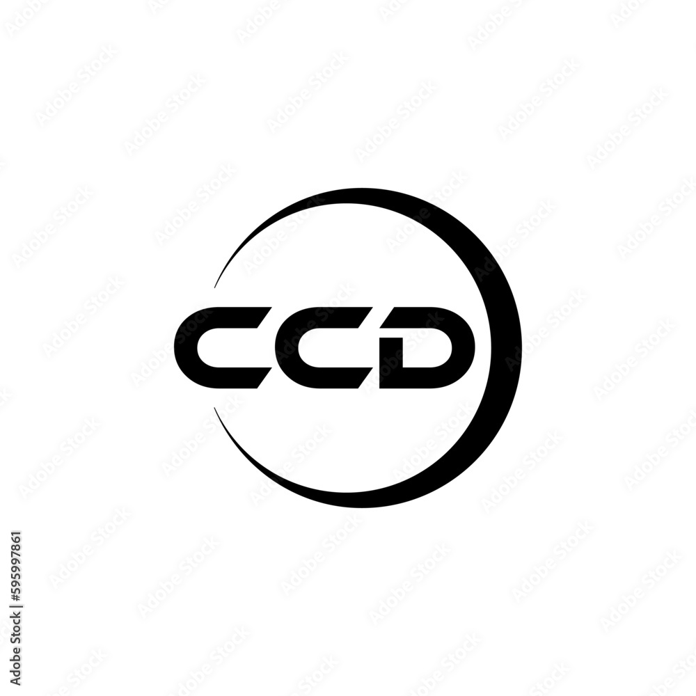 Vettoriale Stock CCD letter logo design with white background in ...
