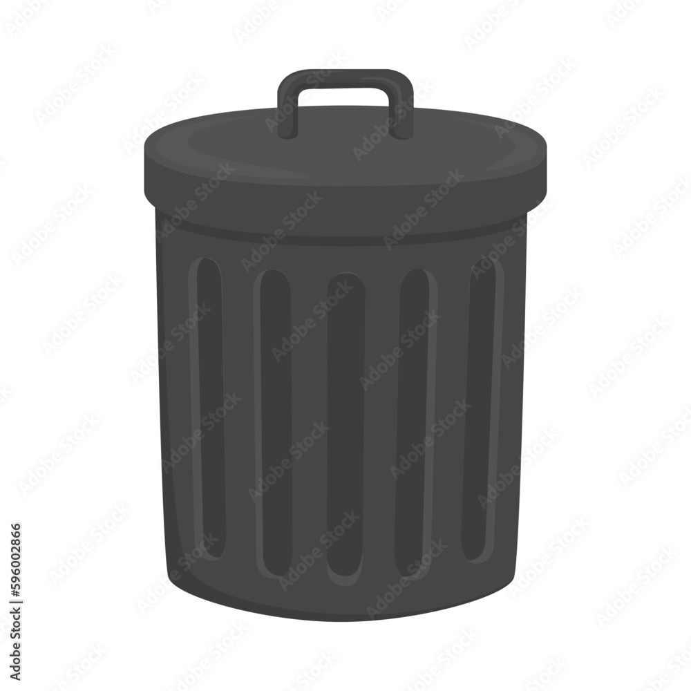 Trash Bin Sign Emoji Icon Illustration. Garbage Container Vector Symbol ...