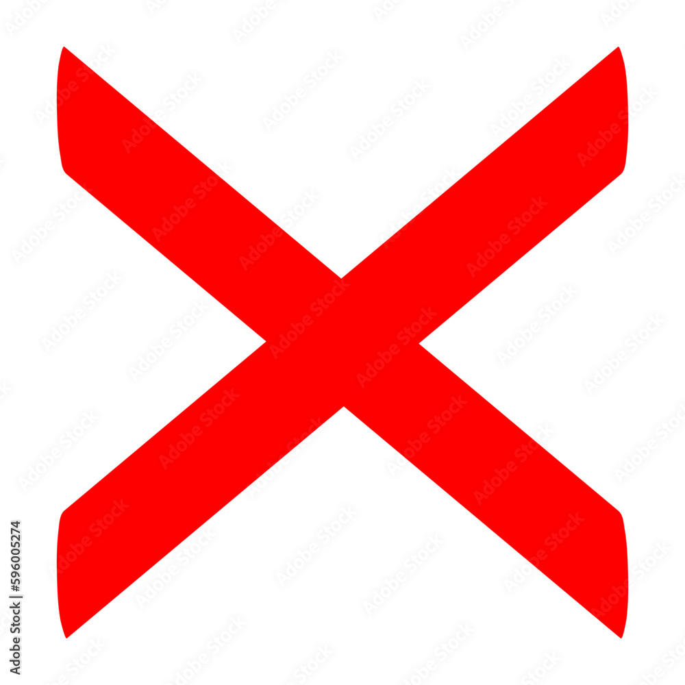 Red Cross Mark Brush, Red X mark, X Sign Hand Drawn Icon vector de ...