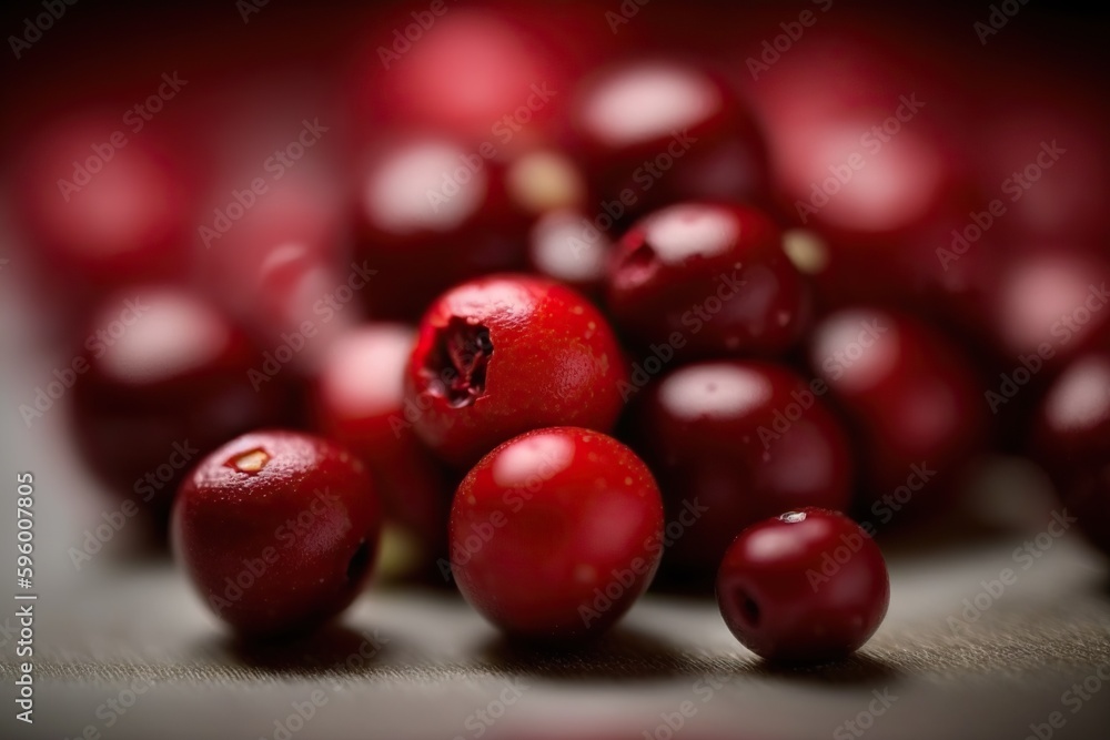 Zoomed in cranberries, concept of Crop rotation and Plant anatomy ...
