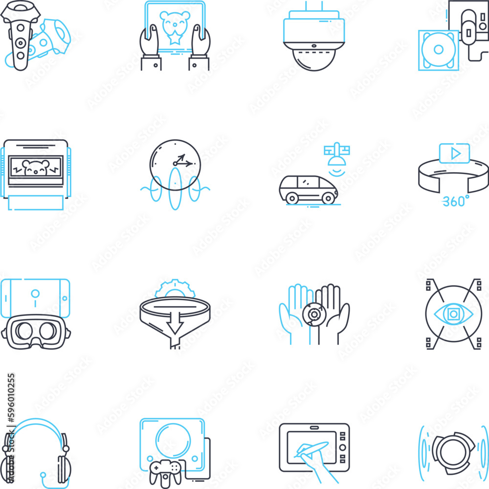 Artificial analytics linear icons set. Machine, Data, Predictive ... Artificial analytics linear icons set. Machine, Data, Predictive ...