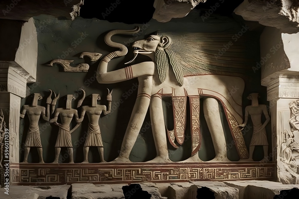 Authentic Egyptian tomb relief shows the Egyptian Cult of Cthulhu ...