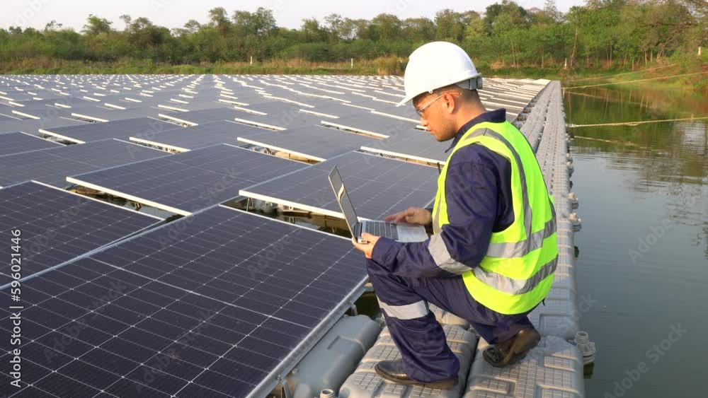 Professional engineer working on checking and maintenance of ...