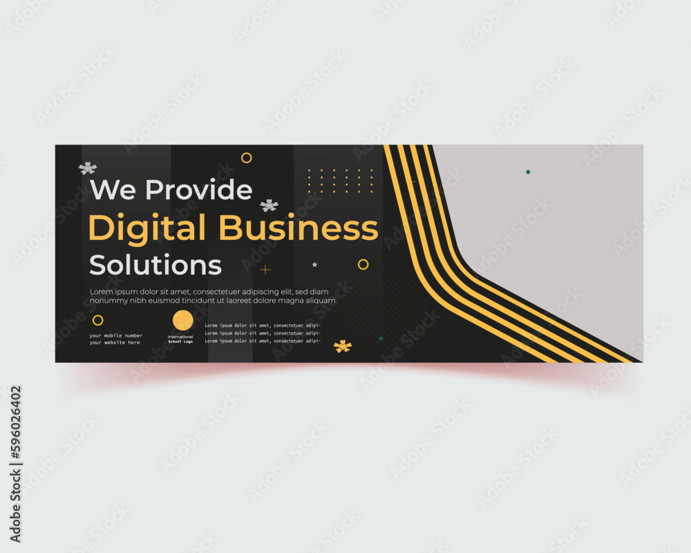 we provide digital business solution banner design, webinar vector ...
