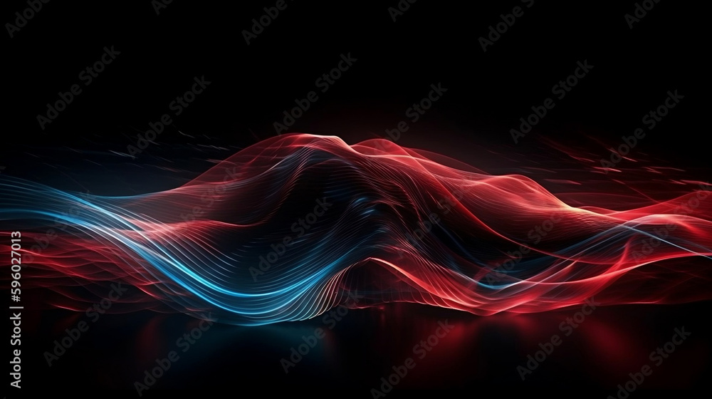 Abstract technology digital futuristic blue and red. Technology ...