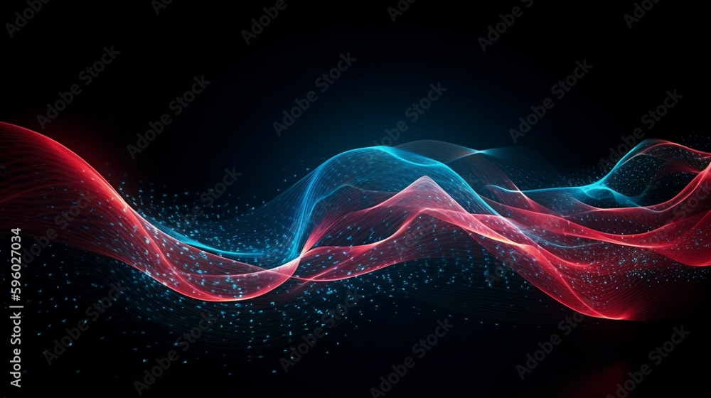 Abstract technology digital futuristic blue and red. Technology ...