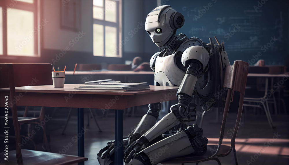 Artificial Intelligence (AI) in Education: Robot Engaged in Classroom ...