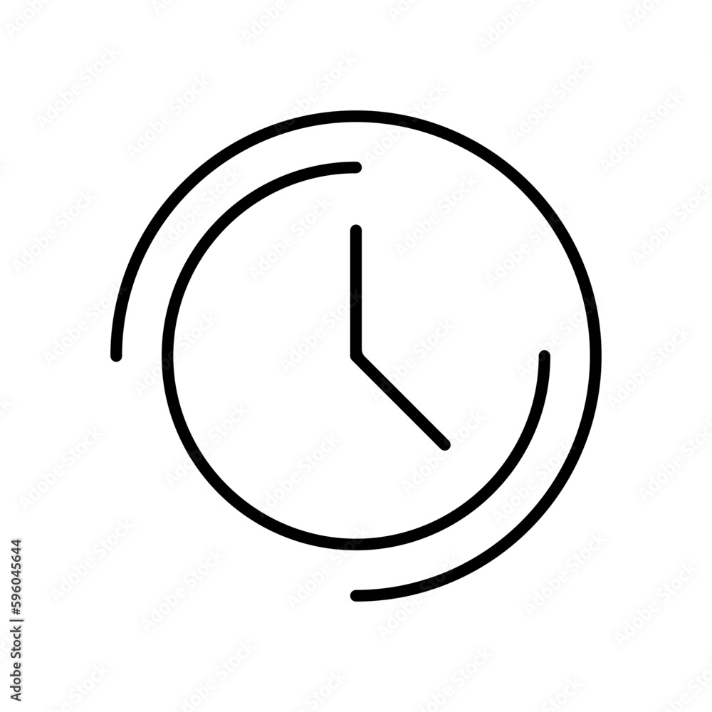 Modern style clock vector. Time icon. Linear stopwatch vector. Clock ...
