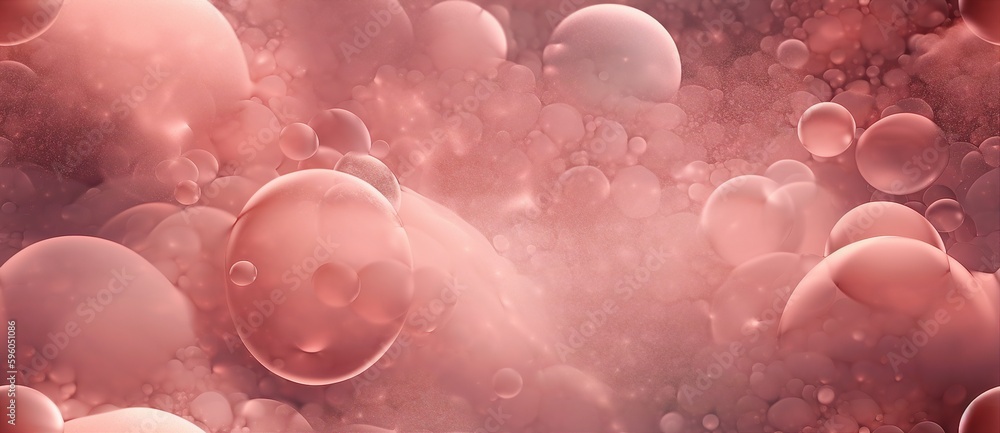 Muted blur and dusty rose pink background with whimsical bubbles ...