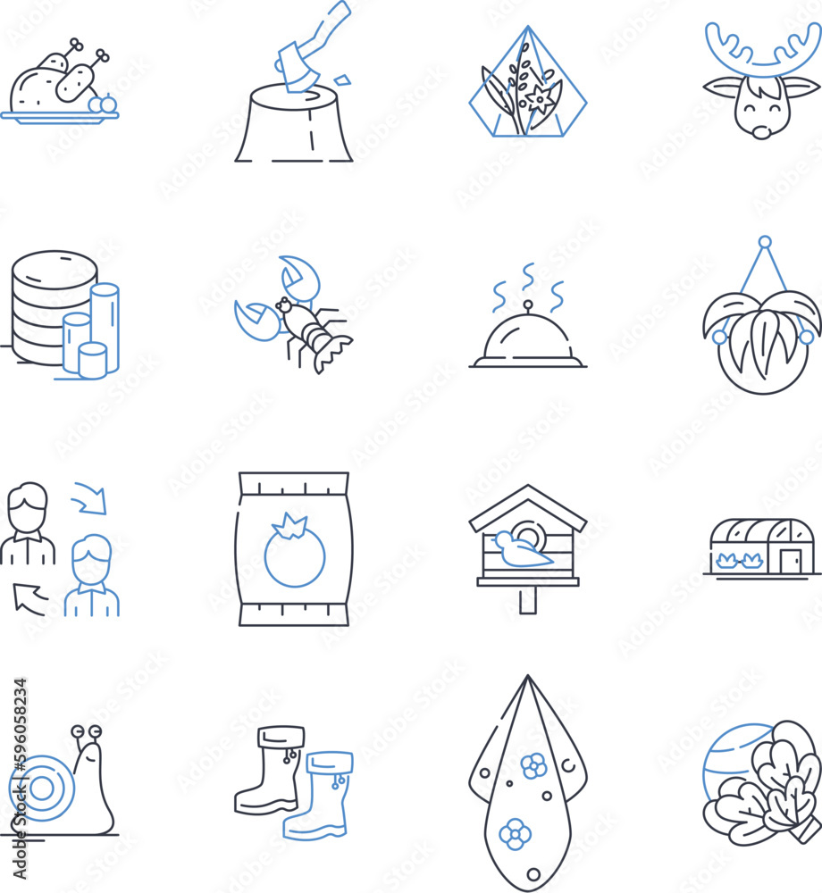 Oil refinery line icons collection. Crude, Petroleum, Distillation ...