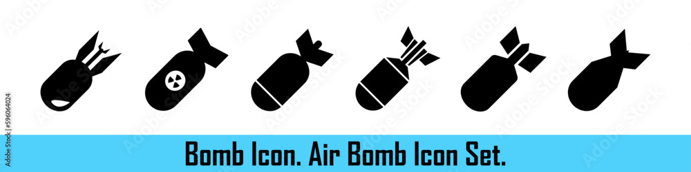 Bomb vector set. Differnt bombs. Explosive weapons. Military concept ...