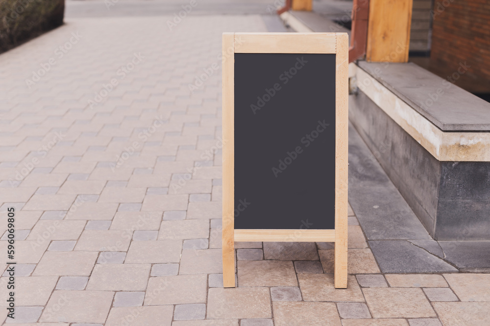 Foto de Special menu announcement board. Chalkboard stand for menu ...