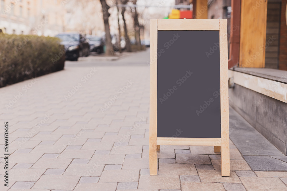 Chalkboard menu sign mockup - Copy space menu blank blackboard sign ...