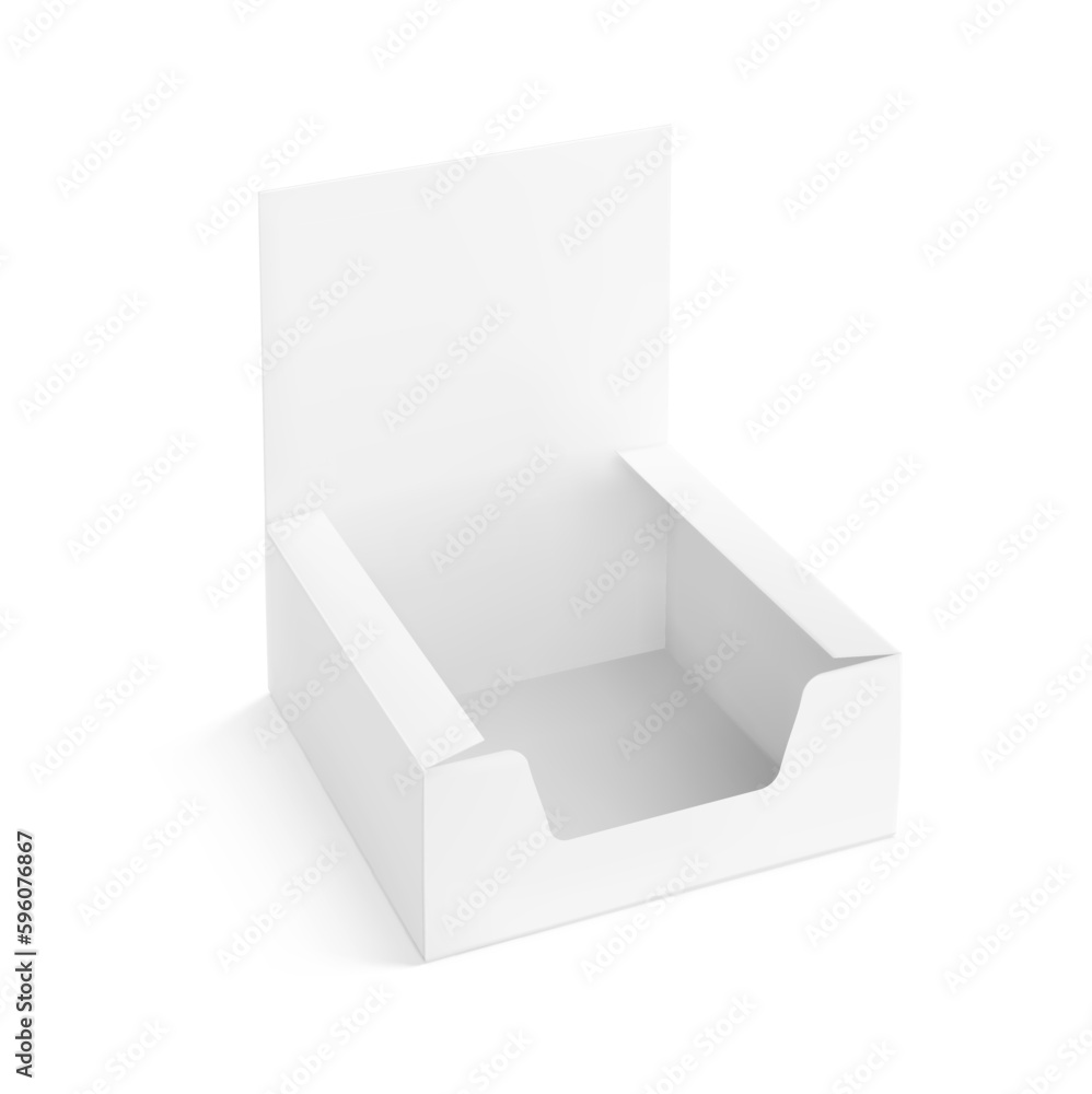 Blank open showbox mockup. Vector illustration isolated on white ...