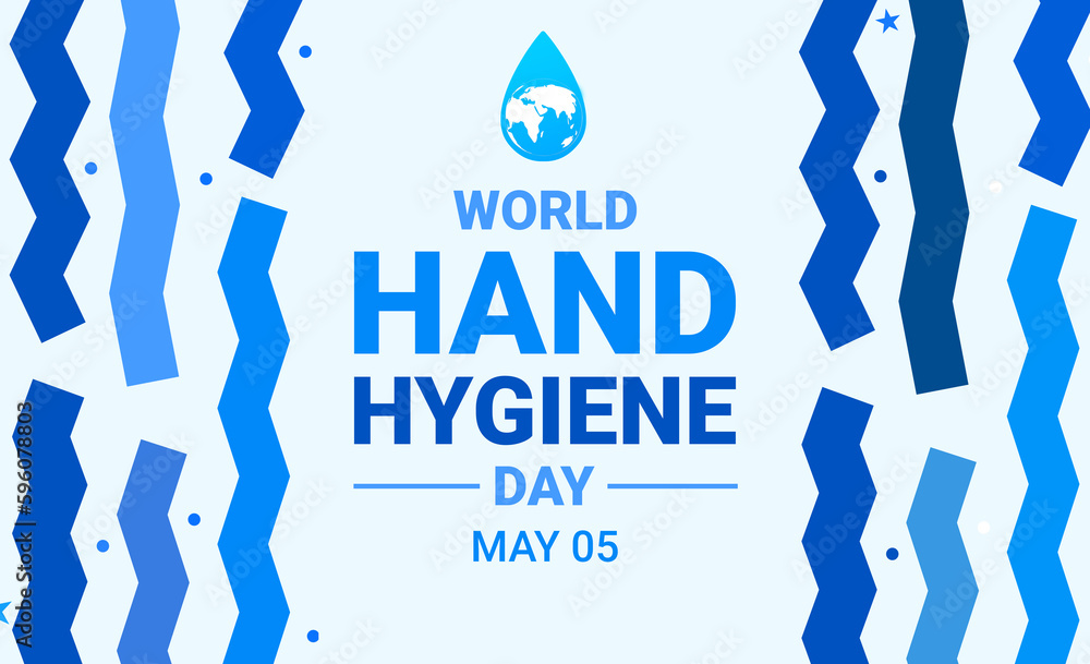 world hand hygiene day wallpaper with drop and typography design in the ...