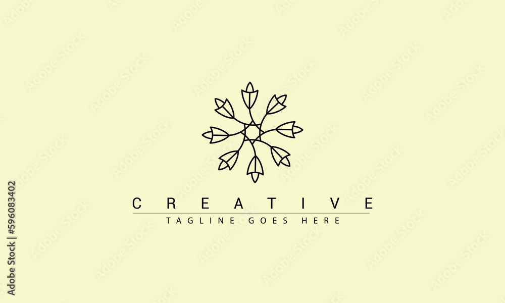 Vector logo design template and monogram concept in trendy linear style ...