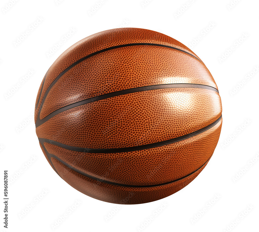 Basketball ball in transparent background. Generative AI. Stock ...