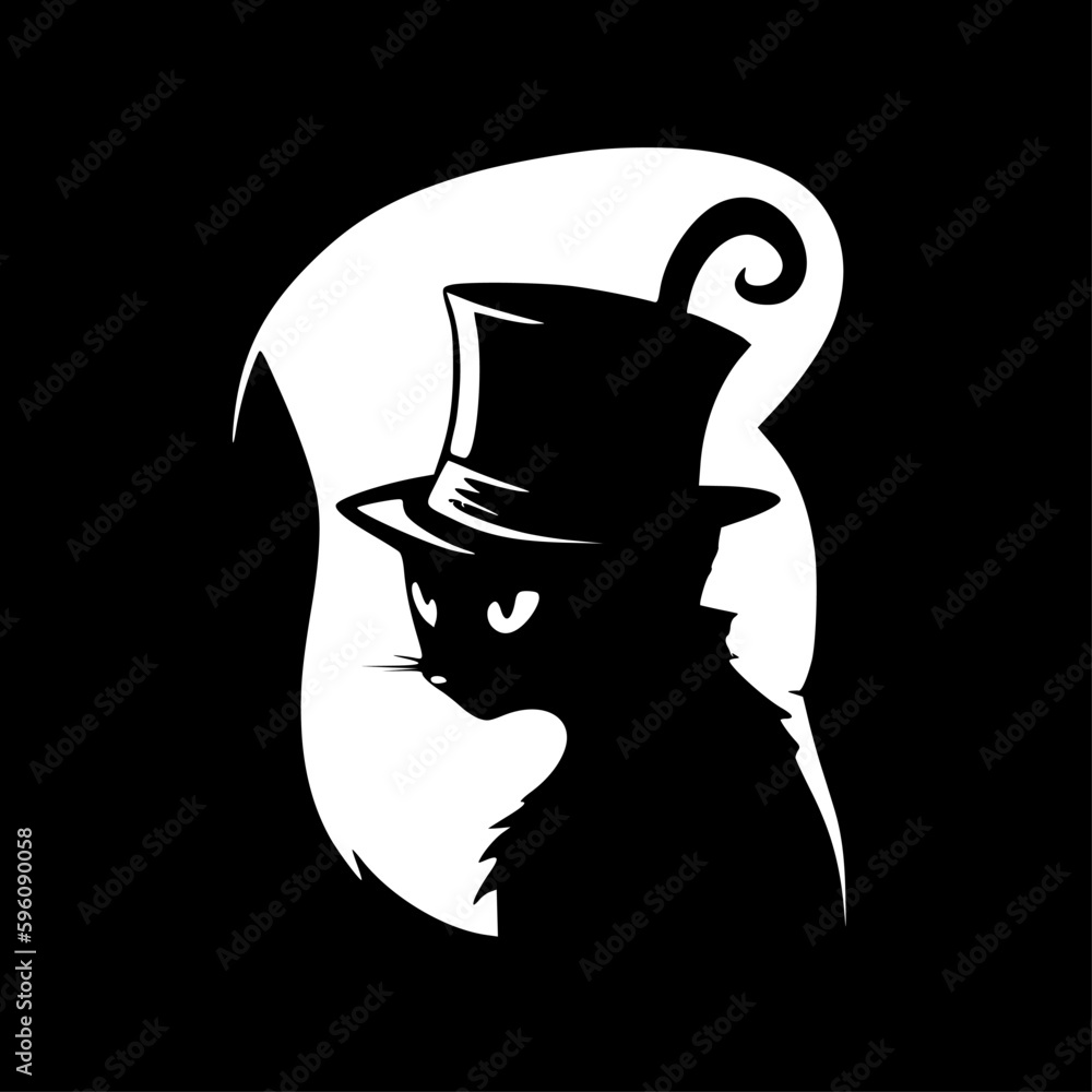 Cat in the Hat - High Quality Vector Logo - Vector illustration ideal ...