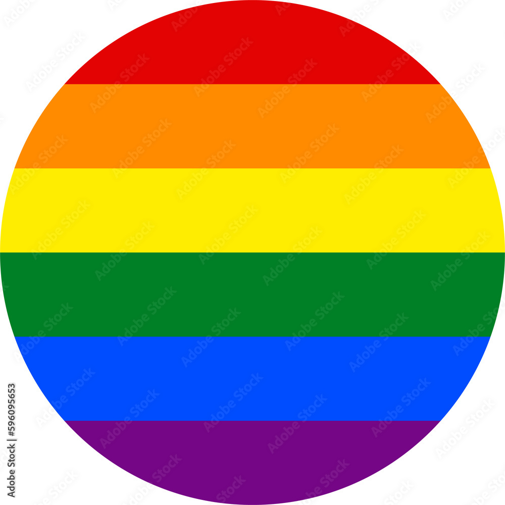 Lgbt Flag Round Icon Round Badge Or Button Lgbt Logo Symbol Sticker