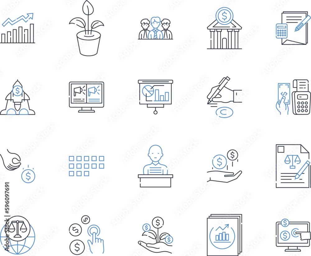 Quality management line icons collection. Strategy, Standards ...