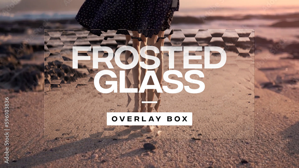 Frosted Caption Box Media Overlay Stock Template | Adobe Stock
