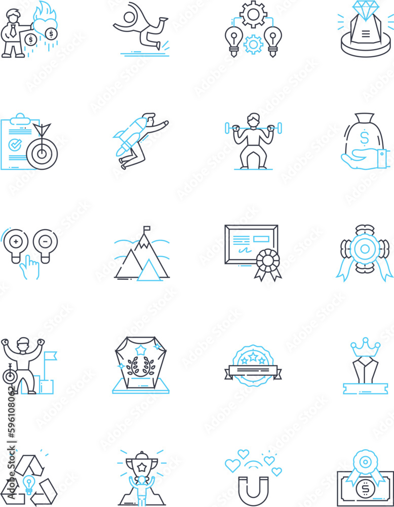 Personal Growth linear icons set. Transformation, Mindset, Evolution ...