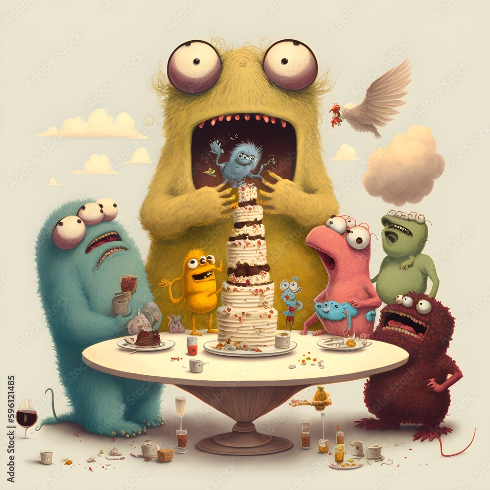 sharing gratitude with friends style of Pixar Aqua Teen Hunger Force ...