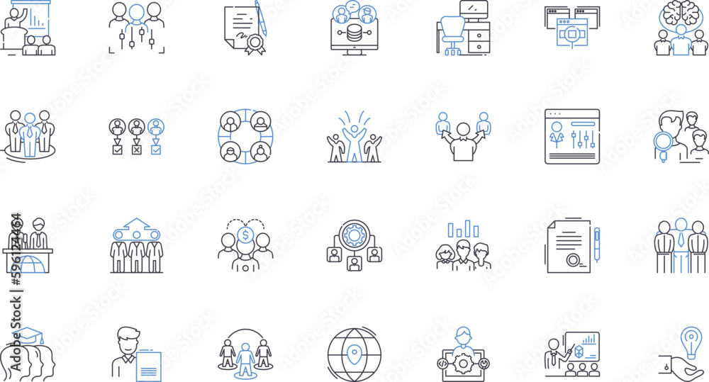 Volunteer roster line icons collection. Schedule, Availability, Shifts ...