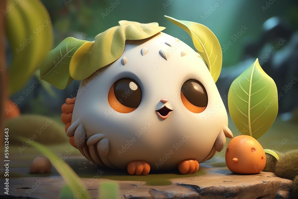 Cute fantasy cartoon with a cute style, suitable for posters and other ...