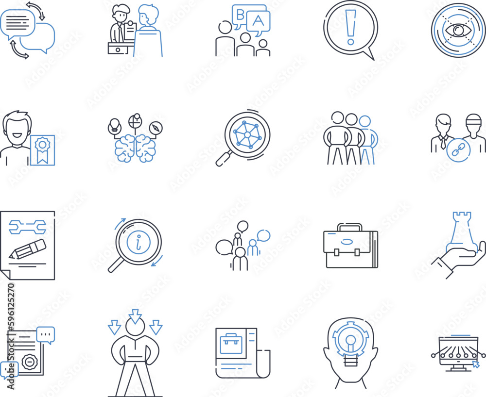 Guild service line icons collection. Community, Unity, Loyalty, Support ...