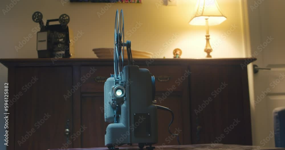 Old Vintage Movie Projector Showing 8mm a Tape Movie. Vintage Film, Old ...
