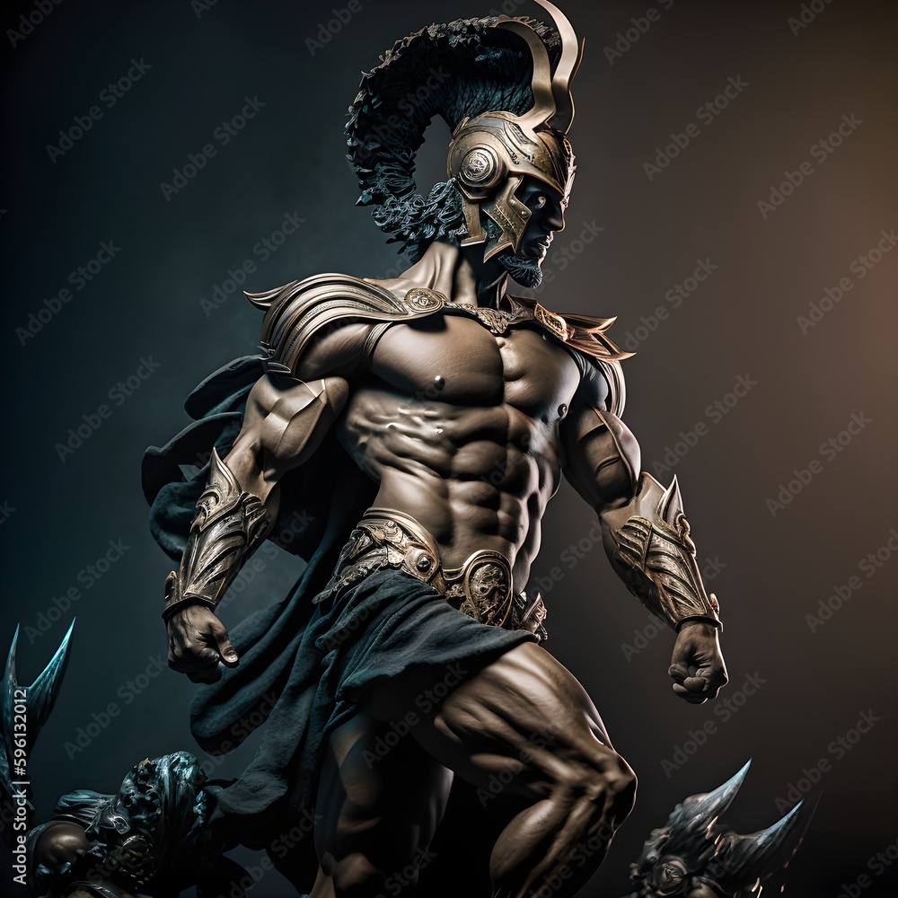 full body portrait photography of greek hero god Perseus dynamic pose ...