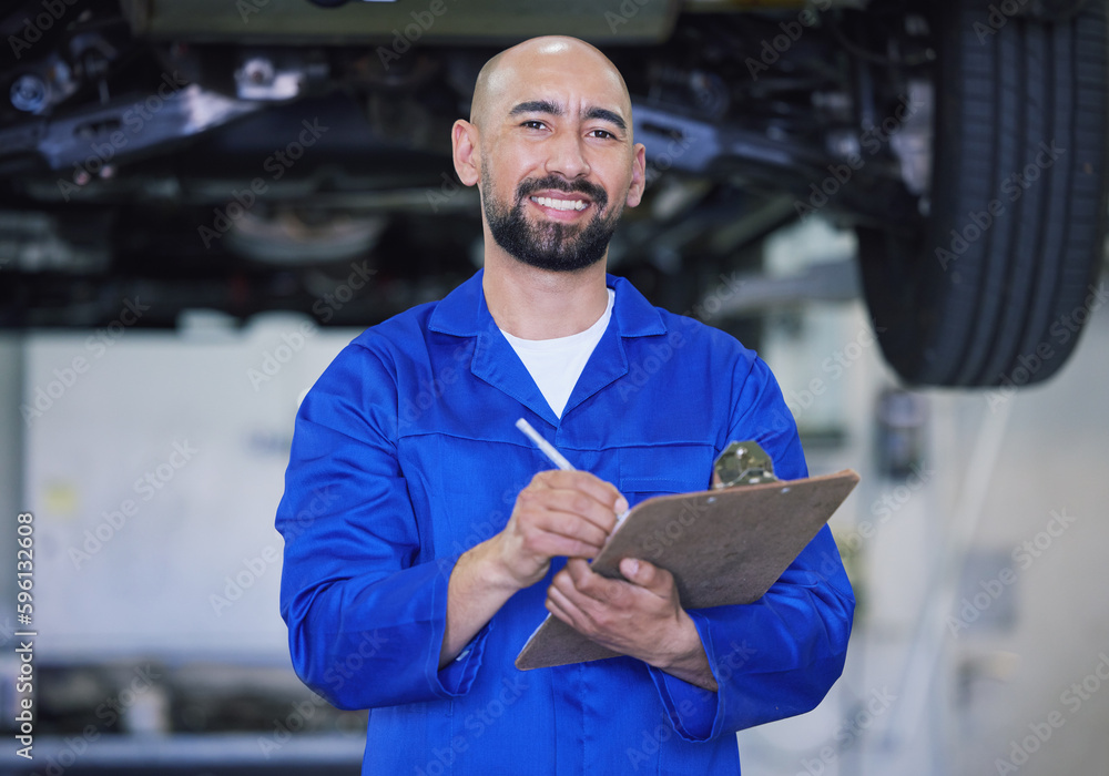 Your car has passed all of my tests. Cropped portrait of a handsome ...