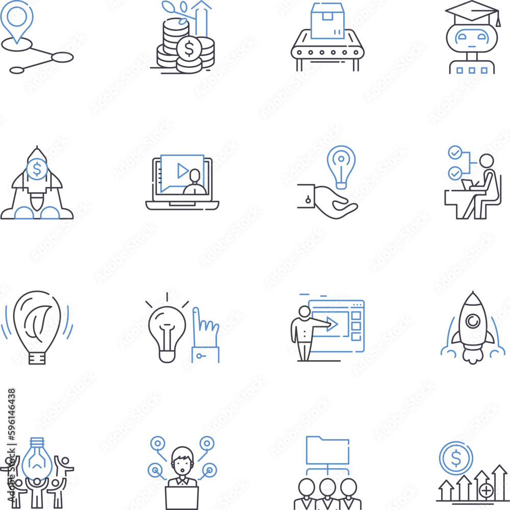 Reform line icons collection. Change, Progress, Innovation, Adjustment ...