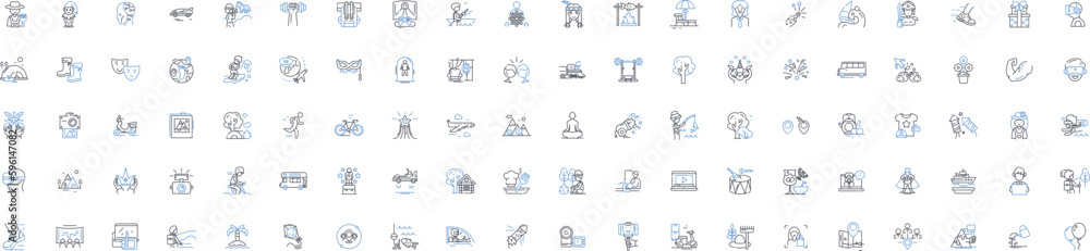 Life events line icons collection. Marriage, Divorce, Birth, Death ...