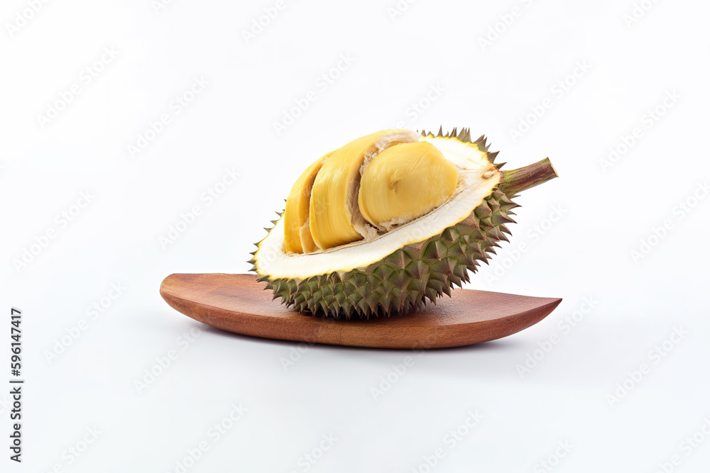 King of fruit, Durian isolated on white background. Created with ...