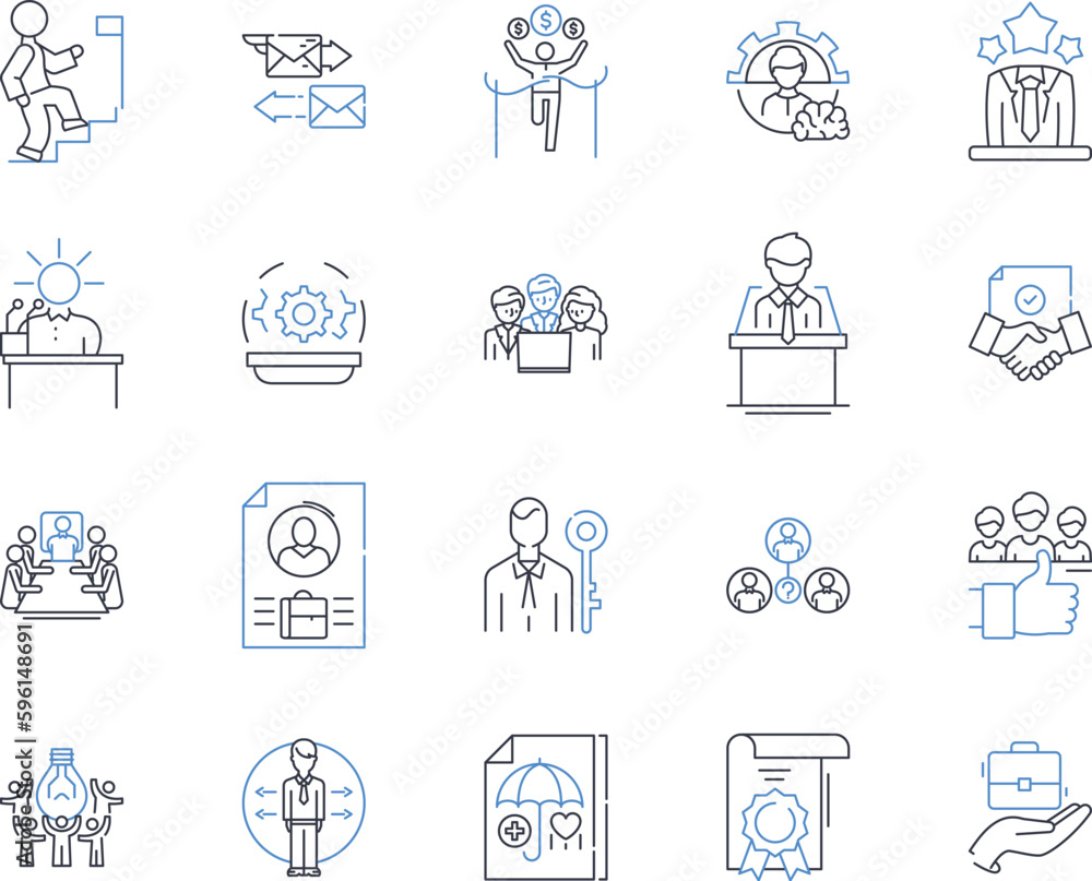 Direction line icons collection. Guidance, Path, Orientation ...