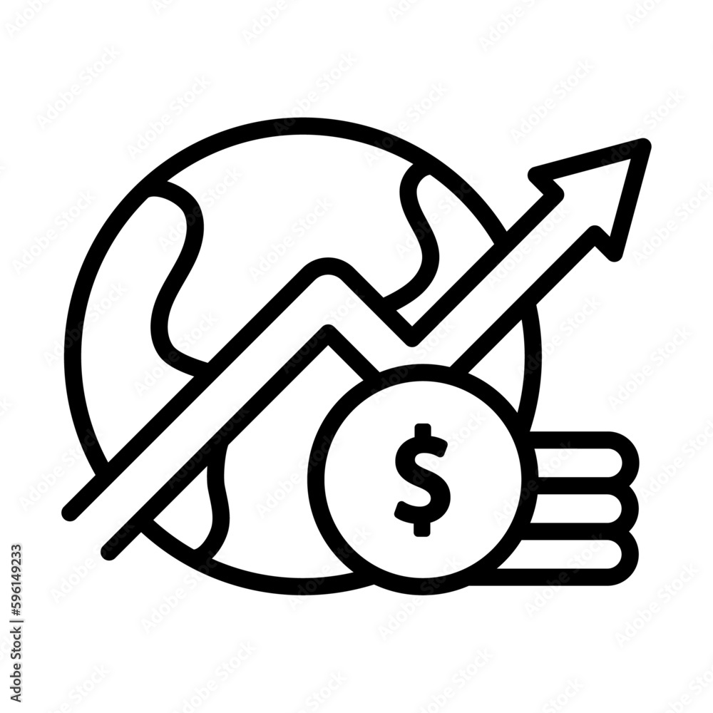 Icono de economía mundial. Ilustración vectorial Stock Vector | Adobe Stock