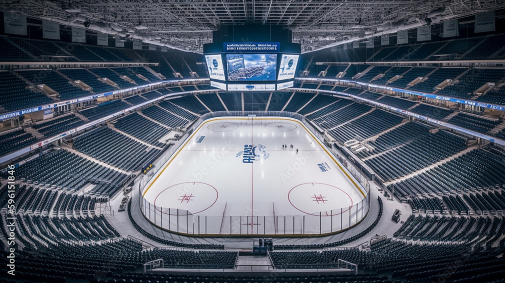 The Ultimate Hockey Haven: A Tour of the Breathtaking Ice Arena Stock ...