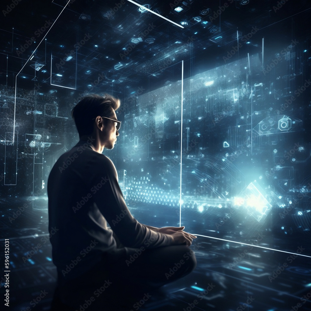 Digital Technology, Internet Network Connection, IoT Internet of Things ...