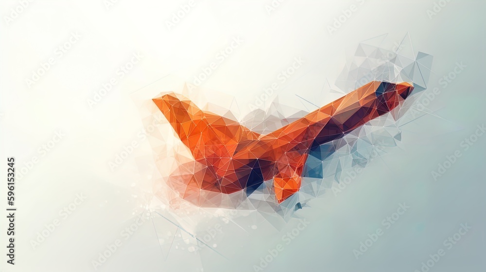 Aerodynamic Metamorphosis: Minimalist Airplane Dissolving into ...