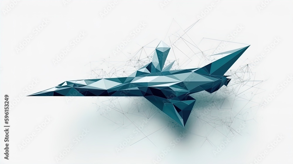 Aerodynamic Metamorphosis: Minimalist Airplane Dissolving into ...