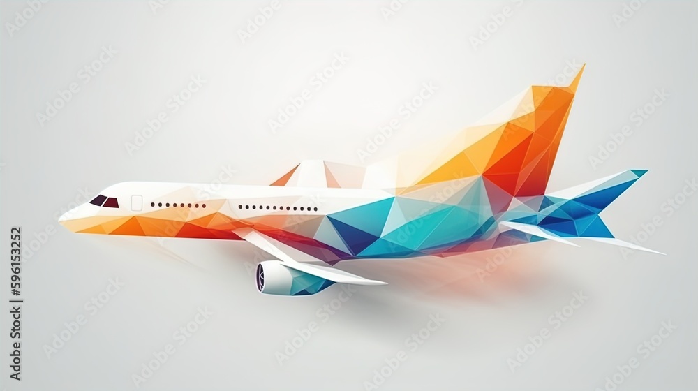 Aerodynamic Metamorphosis: Minimalist Airplane Dissolving into ...